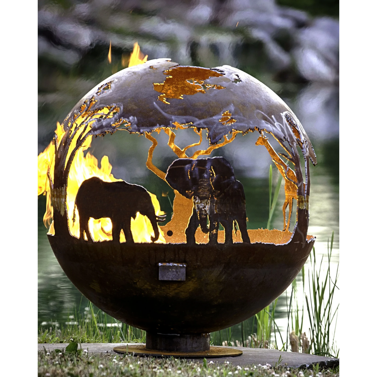 The Fire Pit Gallery African Safari 37" Flat Steel Base 7010038-37F ...